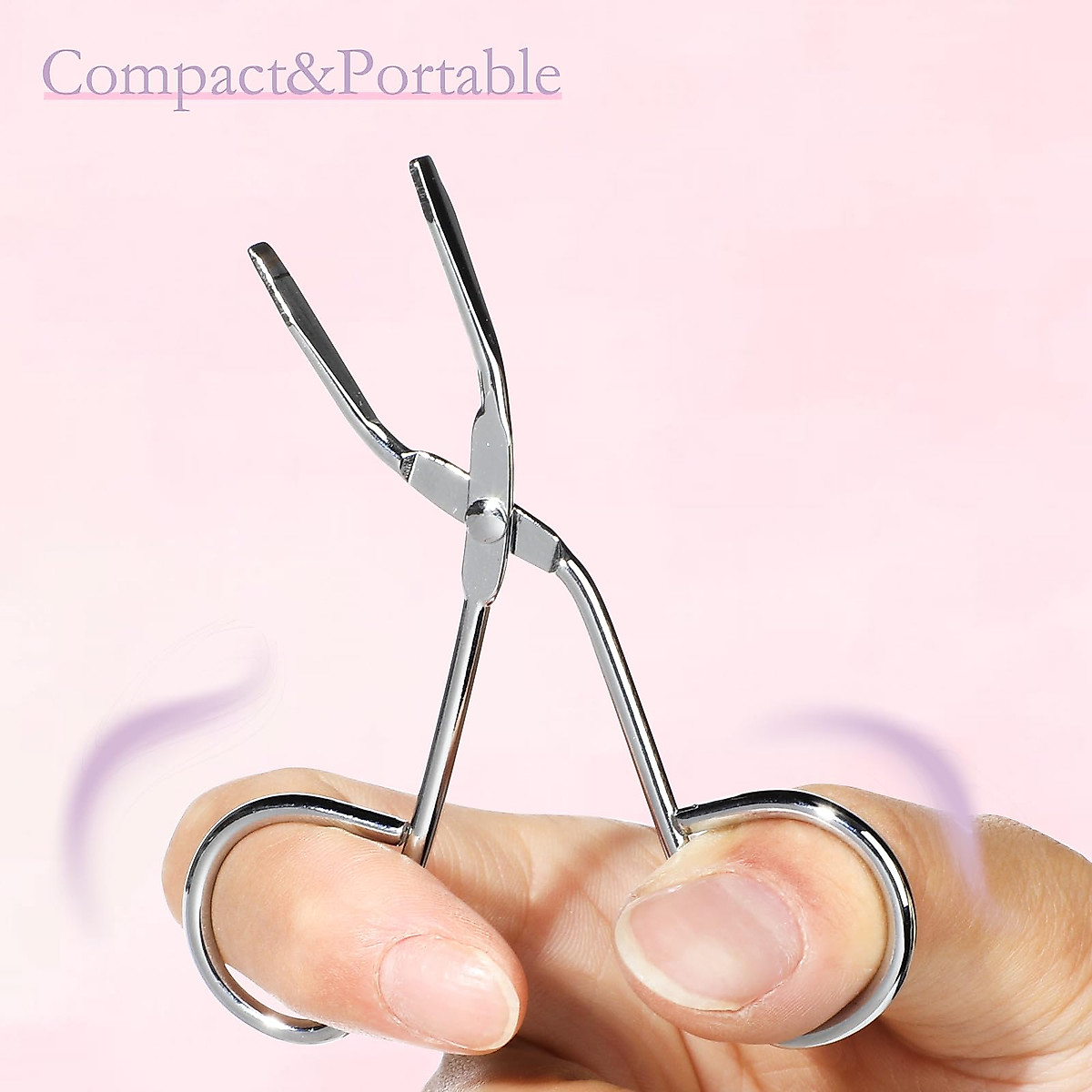 4 Pieces Curved Eyebrow Tweezer Stainless Steel Scissors Handle Tweezer Clip Facial Hair Plucker Eyebrow Remover Brow Shape Grooming Tools by NUOMI for Men and Women, Portable, Silvery