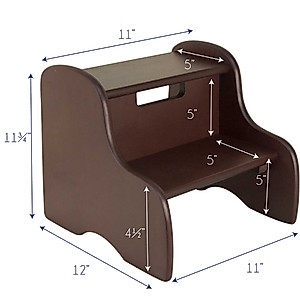Personalized North Woodland Critters Espresso Two Step Stool