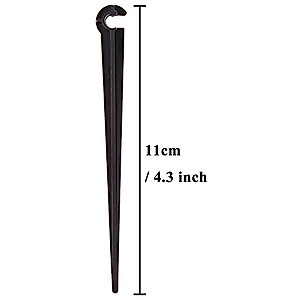 UCLEVER 100pcs Irrigation Drip Support Stakes for 1/4-Inch Tubing Hose Flower Beds, Vegetable Gardens, Herbs Gardens