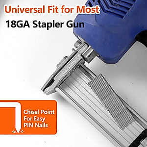 SITLDY 2000-Count 18 Gauge 1/4 Inch Narrow Crown Staples (1/2"+3/4"+1"+1-1/4"+1-1/2"), 400 per size, Heavy Duty Beveled Chiseled Pointed Galvanized, Assorted Size Project Pack