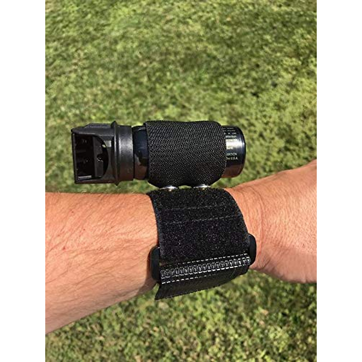 Pepper Spray Wristband - Walking, Jogging, Hiking - Includes Two Elastic Holders (Small 1/2 oz - 3/4 oz. and Large 1.5 oz. - 4 oz.) - Wristband Only