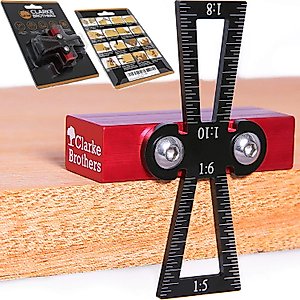 Dovetail Marker – Wood Dovetail Tool – Woodworking Hand Tool for Crafts – Precise Dovetail Guide with 1:5, 1:6, 1:8 and 1:10 Slopes – Extra-Large Body – Ergonomic Design