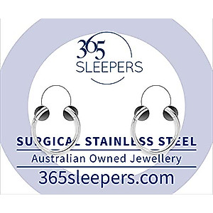 365 SLEEPERS 2PCS 18G 6mm - 13mm Surgical Steel 18G Hinged Hoop Segment Septum Cartilage Helix Tragus Nose Ring Unisex Sleeper Earrings