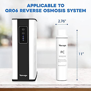 Vortopt C2 Replacement Filter for QR06 Reverse Osmosis Water Filtration System, 12 Month Lifetime, QR06-C2