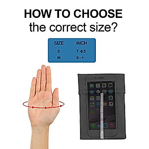 Easyports 2 Pocket Wrist Wallet Wrist Cell Phone Holder, Ankle Wallet, Sweat Bands, Armband, Hidden Pouch, Wristlet Wallet for Travel, Outdoor Sports Running.