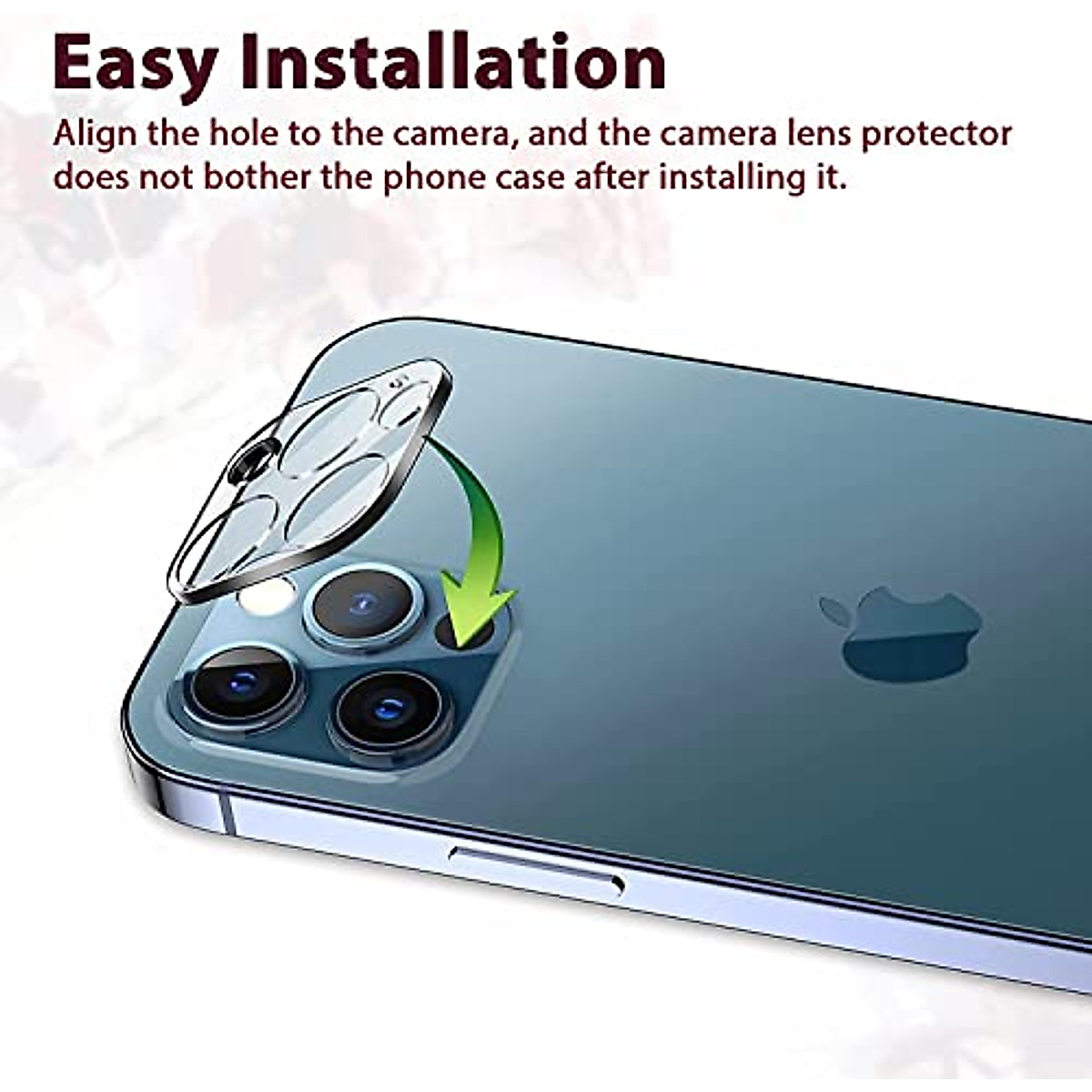 EGV [3 Pack Camera Lens Protector Compatible for iPhone 12 Pro 6.1-inch (2020)[Premium Tempered Glass] [Anti-Scratch] [Case Friendly] 99.99% Transparency