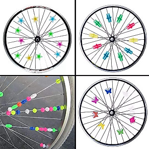 170 Pieces Bike Wheel Spokes Bicycle Spoke Beads Clip Kids Bike Decoration Accessories