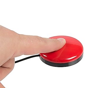 AbleNet Buddy Button Switch Red - Assistive Technology Interactive Switch for Communication and Accessible Play - Product# 57100