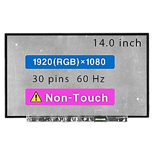 14.0" Screen Replacement for Lenovo Thinkpad T490 Series LCD Display Panel 30 pin 60Hz (FHD 1920 * 1080 Non-Touch)