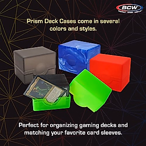BCW Spectrum Prism Deck Case - Fuchsia - 1 ct | Secure Snap Closure Card Deck Case | Fits 100 Double-Sleeved Cards | Trading Card Deck Storage Ideal for Magic the Gathering, Pokemon, and More