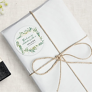 2" Round Stickers Floral Rose Flower Thank You Design for Letters Package Decoration Wedding Address Sticker