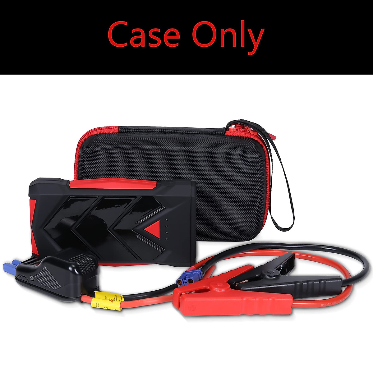 Aenllosi Hard Carrying Case Compatible with NEXPOW T11F 12V Car Jump Battery Starter Power Pack with USB,1000A Quick Charge Battery Booster Holder (Red Zipper,Case Only)