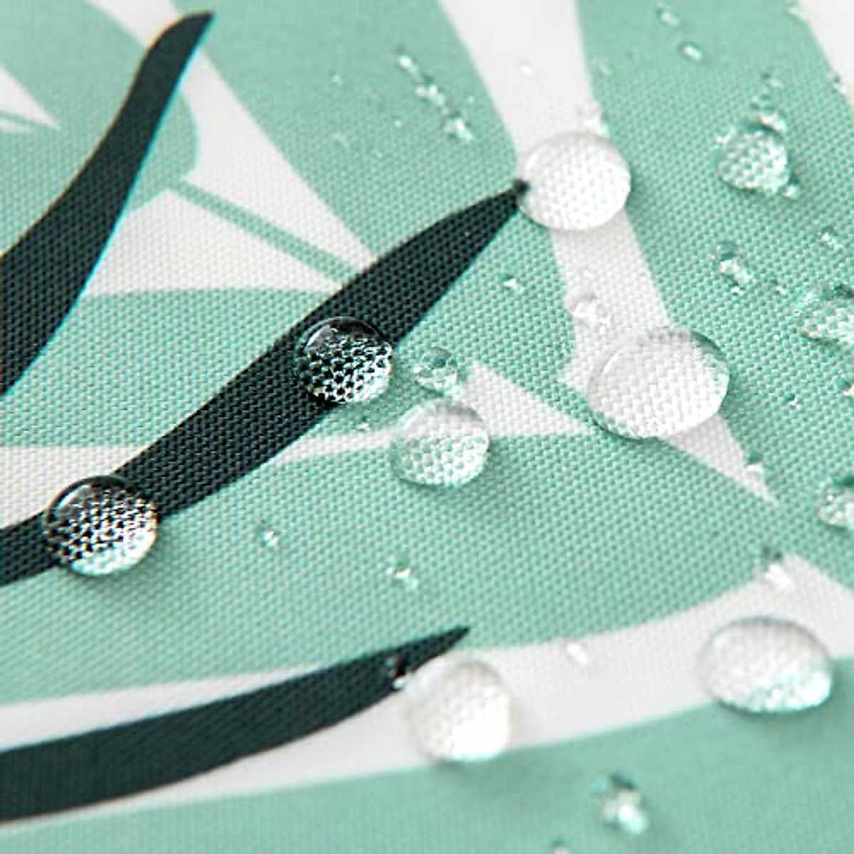 MIULEE Pack of 2 Decorative Outdoor Waterproof Throw Pillow Covers Spring Patio Pillow Cases Natural Leaves Pattern Square Cushion Shams Shell for Garden Balcony Couch 18x18 Inch, Dark Green