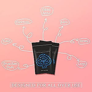 Waxing Kit for Coarse Hair Removal, At Home Wax Warmer Kit for Brazilian Bikini with 6 Bags Hard Wax Beads for Full Body Face Eyebrow Home Waxing Women Men