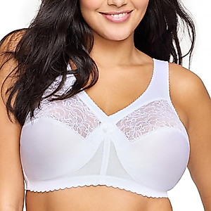Full Figure Plus Size MagicLift Original Support Bra Wirefree #1000 White