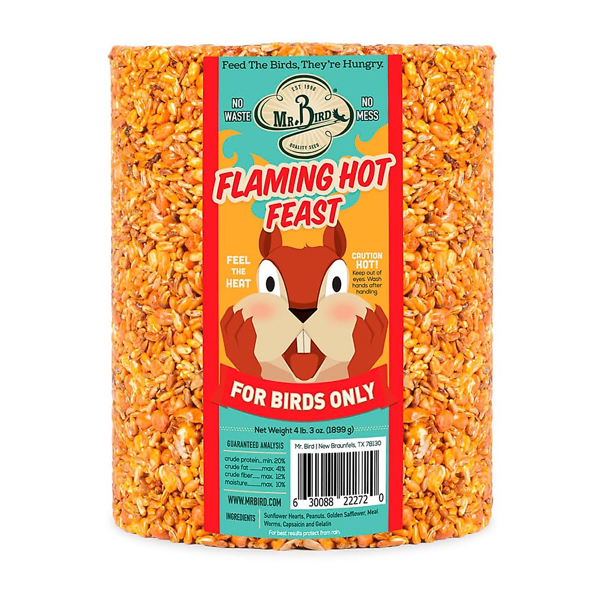 Mr. Bird Flaming Hot Feast Large Wild Bird Seed Cylinder 4 lb. 3 oz.