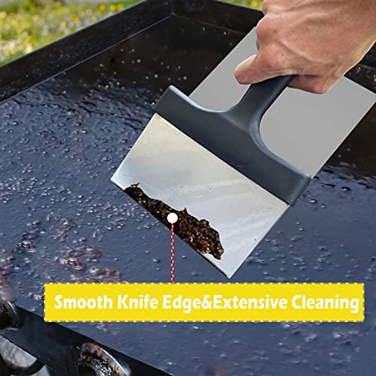 18 PCS Griddle Cleaning Kit for Blackstone, Flat Top Grill Cleaning Kit,Griddle Accessories with 1 Grill Scrapers, 1 Cleaning Handle, 10 Griddle Brush, 4 Grill Stone, 2 Pan Scrapers