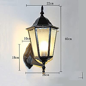 Enlylyog European Style Wall Lamp Outdoor Waterproof Aisle Balcony Retro Garden Lamp Outdoor Corridor Garden Villa Home Modern Fashion Lamp