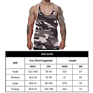 JEEING GEAR Alivegear Men's Stringer Training Bodybuilding Workout Gym Tank Tops Y Back Cotton Yellow M