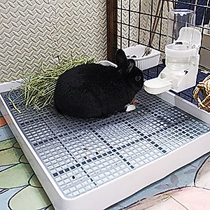 22x18 Super Large Rabbit Litter Box with Grate, Rabbit Litter Pan for Cage, Extra Large Bunny Restroom Litter Tray Rabbit Toilet