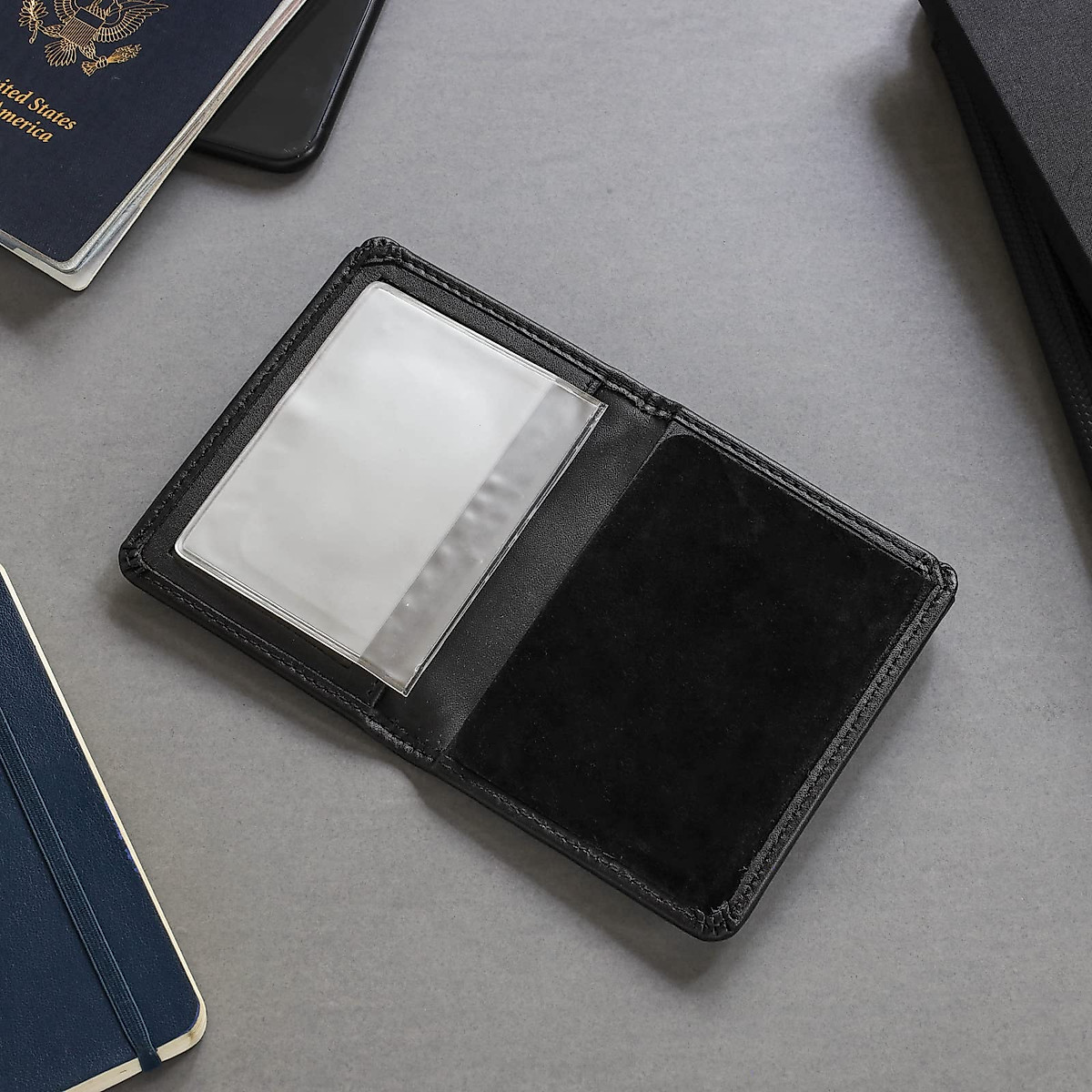 ASR Federal Bifold Leather Credit Card ID Badge Holder Wallet Police Gear, Oval