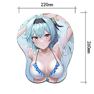 DaTouStriving Anime 3D Mouse pad Mice Pad with Silicone Gel Wrist Rest Support Mouse Pads Cartoon Silicone Gel Wrist Rest Funny for PC Laptop Wrist Milk Silk Fabric