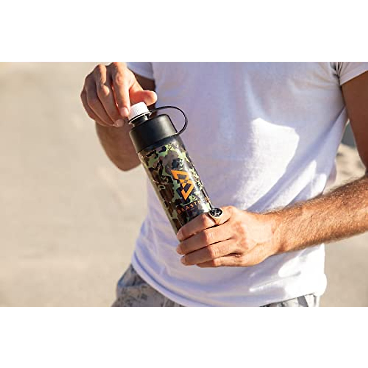 TOAK Reusable Water Bottle Starter Kit - Includes 3 Caps to Mix With Your Water, Portable Tea of a Kind Flavor Caps (Beast Mode Bottle)