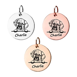 Puggle Gifts, Personalized Puggle Charm, Custom Engraved Dog Charm, DIY Jewelry Making, Memorial Keepsake for Dog Mom, Dog Lover Gift
