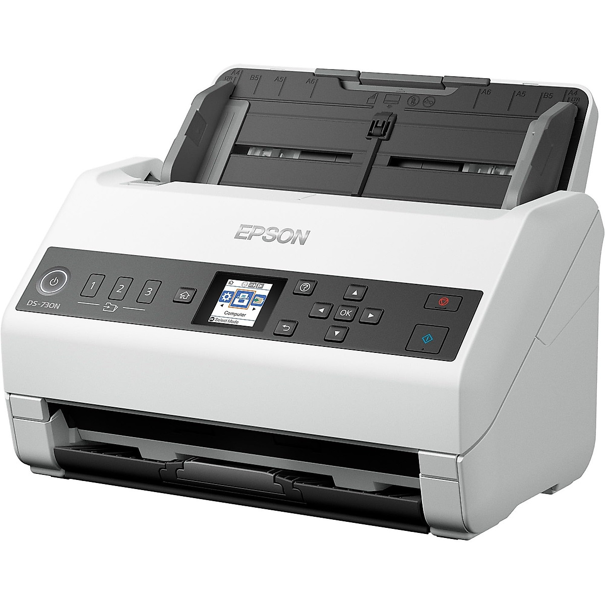Epson DS-730N Network Color Document Scanner, 100-page Auto Document Feeder (ADF), Duplex Scanning