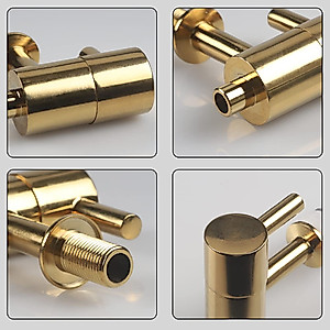 Beverage Dispenser Faucet Stainless Steel Spigot Gold Chrome Valve Replacement Tap No-Lead with Anti-Clogging Cap for Glass Jar Wine Beer Barrel Drink Dispenser by GwenB（0.47”/12mm）