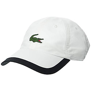 Lacoste Men's Lacoste Sport Big Croc Semi Fancy Microfiber Cap Hat, -White/black, ONE