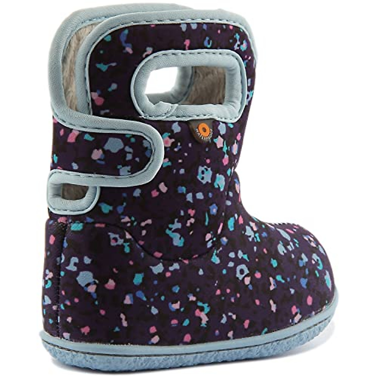 Bogs Baby Rain Boot, Little Textures Print-Purple, 5 US Unisex Infant