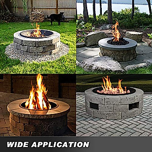 RYFT Fire Pit Ring 42-Inch Outer/36-Inch Inner Diameter Fire Pit Insert 2 mm Thick Heavy Duty Solid Steel Fire Pit Liner DIY Campfire Ring Above or In-Ground for Outdoor