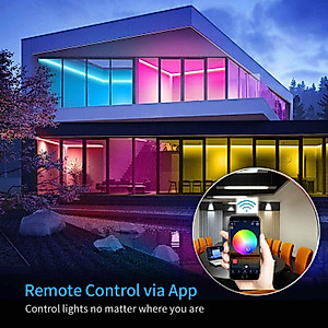 LuxLumin LED Strip Lights,65.6ft LED Light Strip with Remote, Music Sync WiFi APP Control Color Changing Light Strip, RGB LED Strip Lights for Bedroom,Work with Amazon Alexa Google Assistant