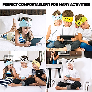 Kids Headphones by CozyPhones, Headband Earphones for Children, Baby, & Toddlers 1-3. Stretchy & Comfy for Home, Plane & Car Travel Accessories - Mystic Unicorn