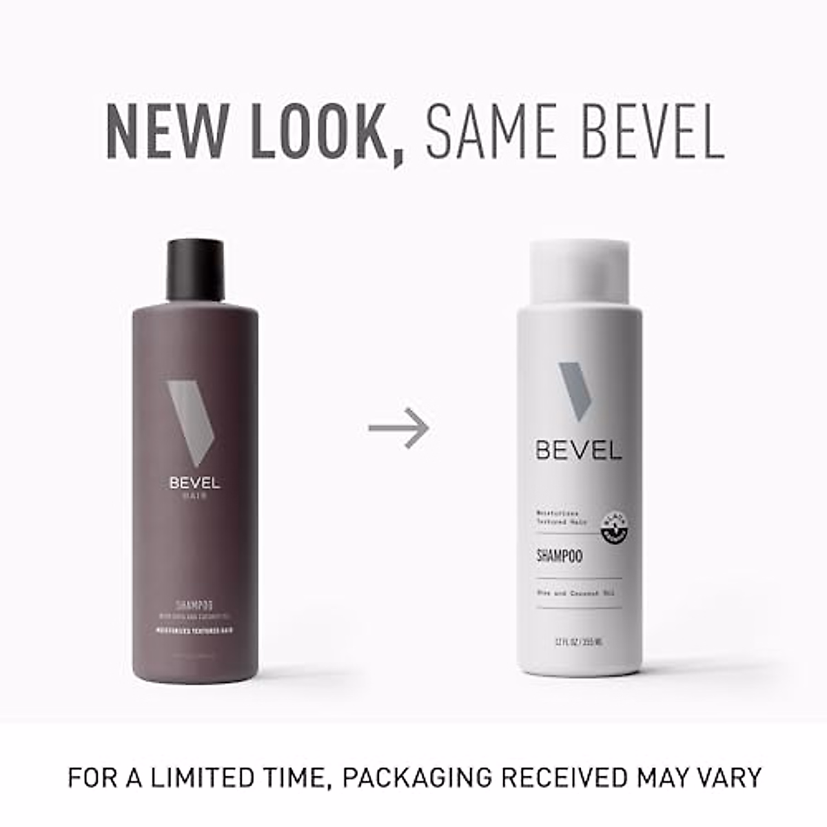 Bevel Shampoo for Men - Sulfate Free Shampoo for Textured Hair with Coconut Oil and Shea Butter, Detangles Course, Curly Hair, 12 Oz