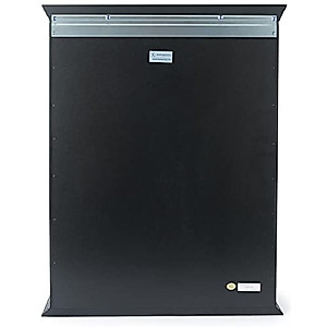 Displays2go 21" Countertop/Wall Mount Display Case, Adjustable Shelves, Locking - Black (DCC2128BK2)
