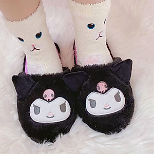 Kawaii Slippers, One Size Fits Most Winter Warm Indoor Bedroom Shoes Women Girls