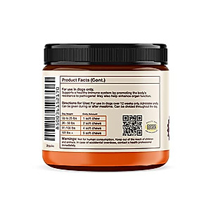 Hemp Well Immune + Allergy Support Dog Soft Chews with Functional Mushrooms and Hemp - 60 Count, Dog Allergy Relief, Itch Relief for Dogs - Dog Vitamins and Supplements for Digestive and Skin Support