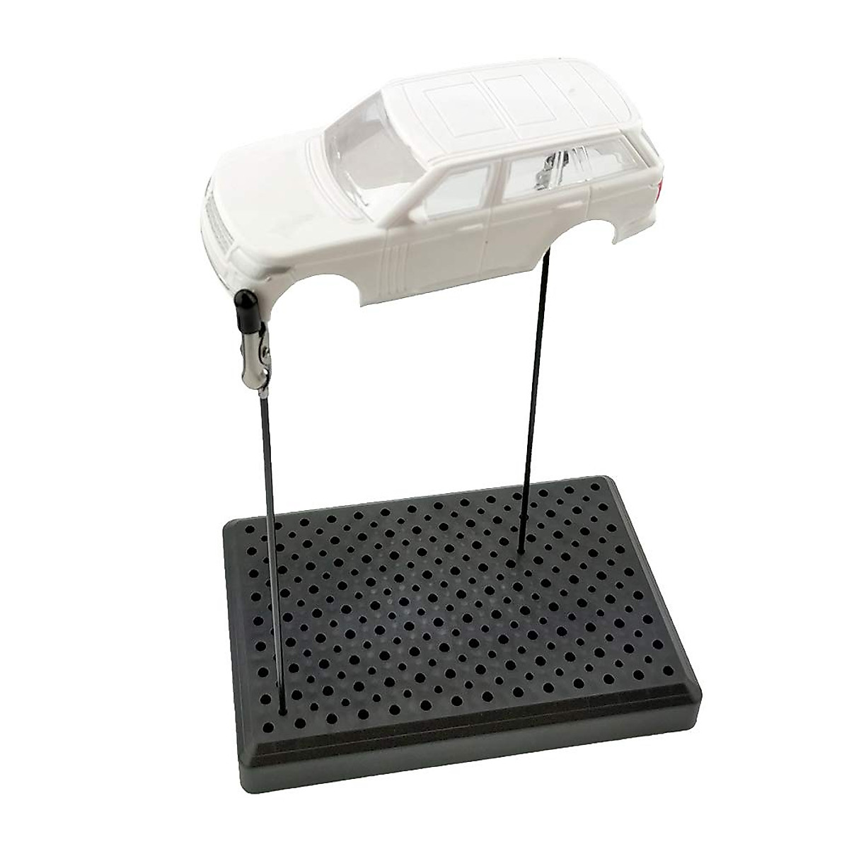 MAY.T Model Painting Alligator Clip Sticks 20PCS with Stand Base 1PCS for Airbrush Hobby Model Parts