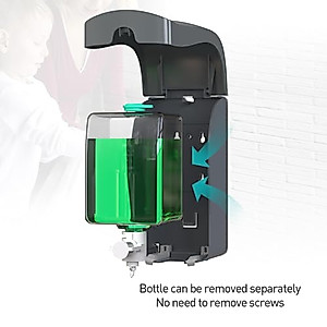 Manual Foam Soap Dispenser, 35oz (1000mL) Commercial Refillable Foaming Soap Dispenser-Transparent Black, CHUANGDIAN