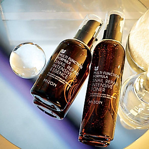 MIZON Snail Repair Intensive Toner Snail Mucin Hyaluronic Acid Adenosine Centella Asiatica Moisturizer Fine Line Treatment Safe Formula Korean Skincare (3.38 fl oz)