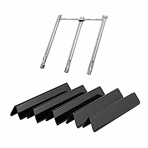 15.3 Inch 7636 Flavorizer Bars and 69787 69797 Burner Tubes Replacement for Weber Spirit and Spirit II 300 Series Grill Parts Spirit E-310 S-310 E-320 S-320 E-330 S-330 SP-330 Weber Burner Covers