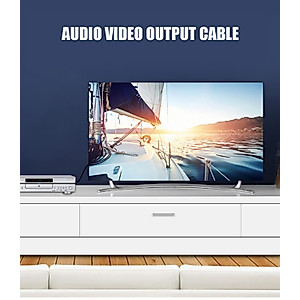 SNLLMZI Av Cable,Camcorder Av Cable, 3.5mm to RCA Camcorder Handycam AV Audio Video Output Cable for TV,Camcorder,Smartphones,MP3, Tablets,Speakers,Home Theater - 5ft