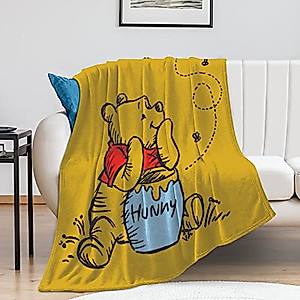 Cute Blanket Cartoon Plush Soft Warm Print Throws for Bed Couch Chair Living Room 60 x 50 in