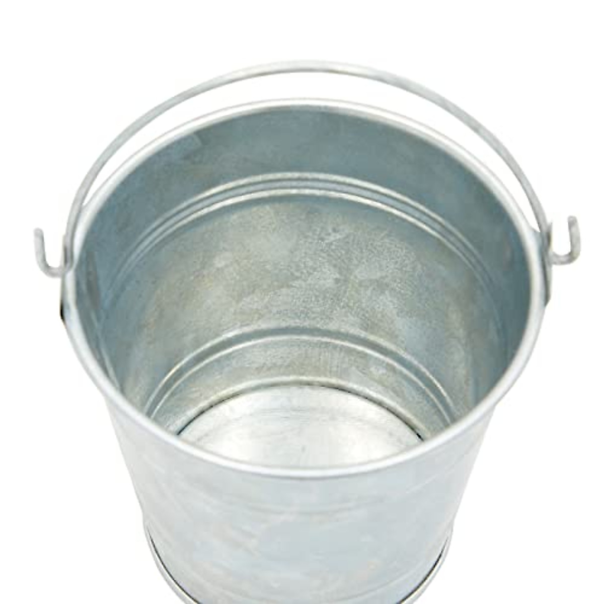 6 Pack Small Galvanized Metal Buckets with Handles, Mini Tin Pails for Party Favors, Succulents, Rustic Home Decor (3 in)