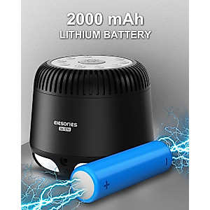 White Noise Machine, 24 Relaxing Nature Sounds, 10-Color Baby Night Light, V5.1 Wireless Speaker, Built-in Rechargeable Battery Sound Machine Sleep Therapy for Baby Adult Kids Sleeping Nursery Home