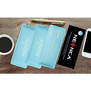 NEENCA Reusable Ice Pack(3 Packs of 4*9 Inches), Soft Touch Gel Packs for Hot & Cold Therapy. Flexible Gel Ice Packs for Swelling,Bruises,Surgery, Sprains,Muscle Pain,Injuries Recovery,Instant Relief
