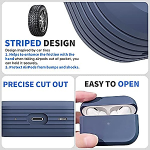 DamonLight AirPods Pro 2 Case Upgraded Rugged Case Shock Proof Protective Cover with Lanyard for Apple AirPods Pro 2nd Generation Case 2022 Released (Midnight Blue)