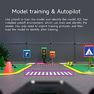 Yahboom Autonomous Driving Professional Kit AI Visual Recognition Function Python Programming ROS Adults Robotic kit Ackerman Chassis Python (with Jetson TX2-NX)